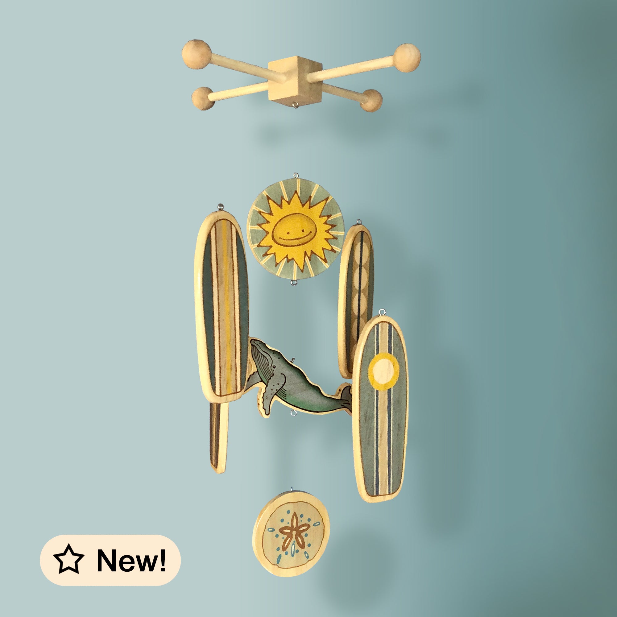 Surfboard Baby Mobile for a Baby Boy Boho Beach Nursery – Flying Tree ...